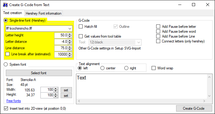 Create Text
